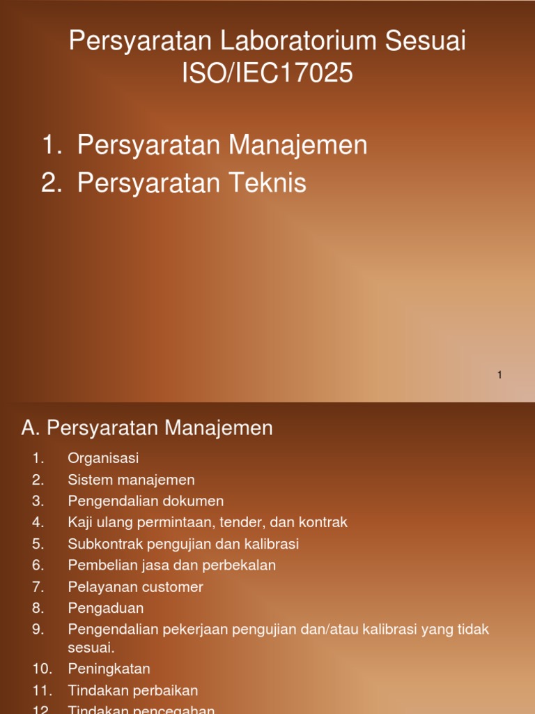 Manajemen Laboratorium Part I | PDF