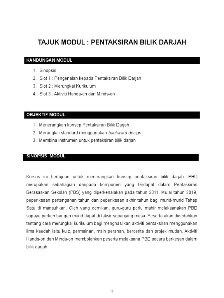 Modul CPD PBD DDB | PDF
