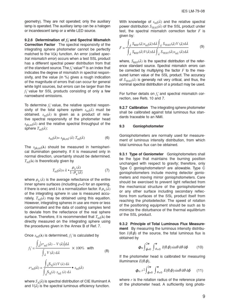 LM79 - Goniophotometer | PDF | Interior Design | Electromagnetic Radiation
