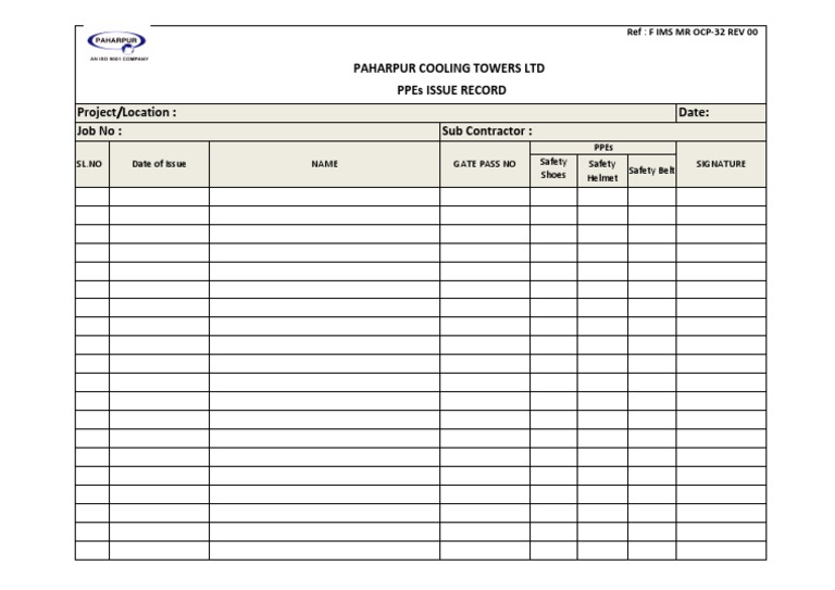 IMS-32 PPEs Issue Record | PDF