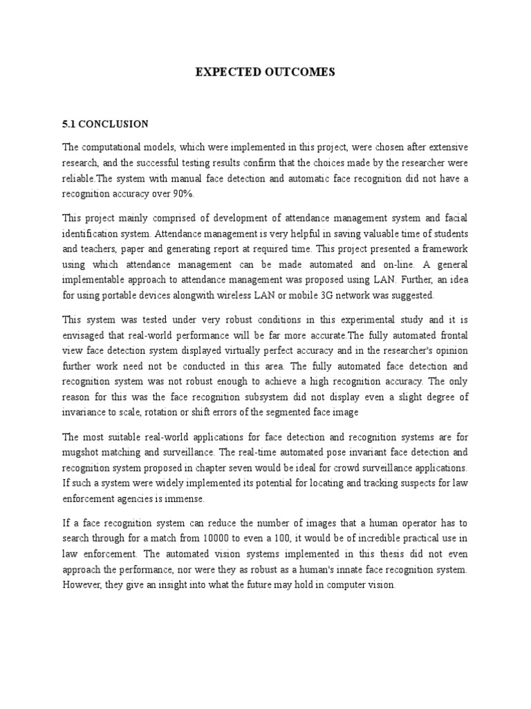 Expected Outcomes: 5.1 Conclusion | PDF