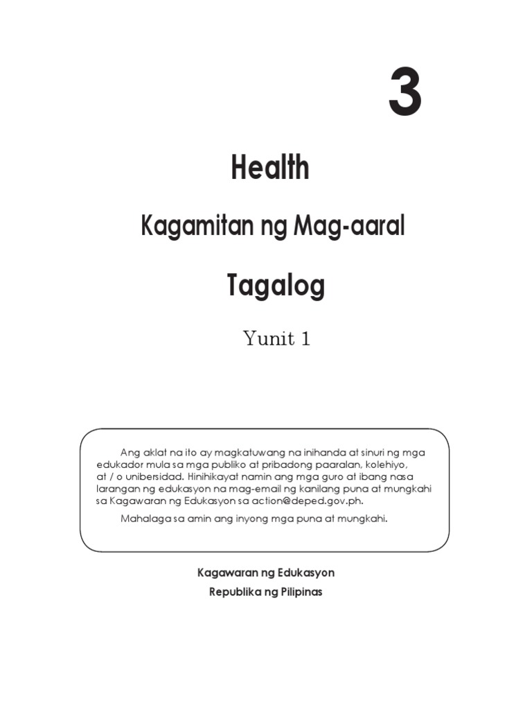 Health 3 LM Tagalog | PDF