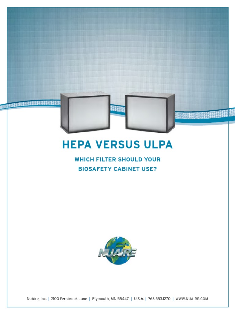 White Paper Hepa Versus Ulpa Filters | PDF | Filtration | Lift (Force)