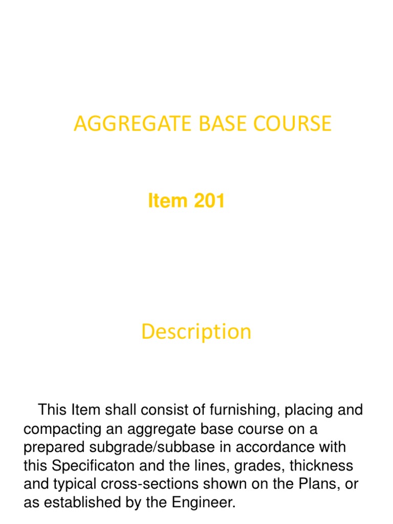 Aggregate Base Course Specifications | PDF | Density | Construction ...