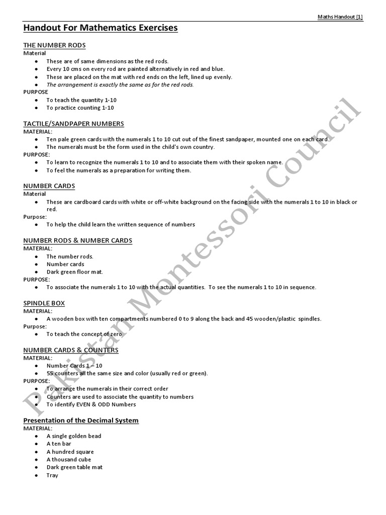 Maths Handout Updated 18 | PDF | Division (Mathematics) | Multiplication