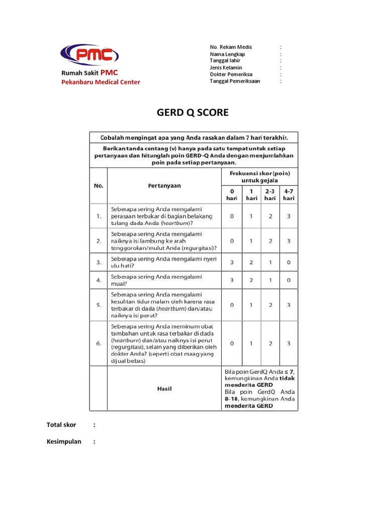Gerd Q Score PMC | PDF