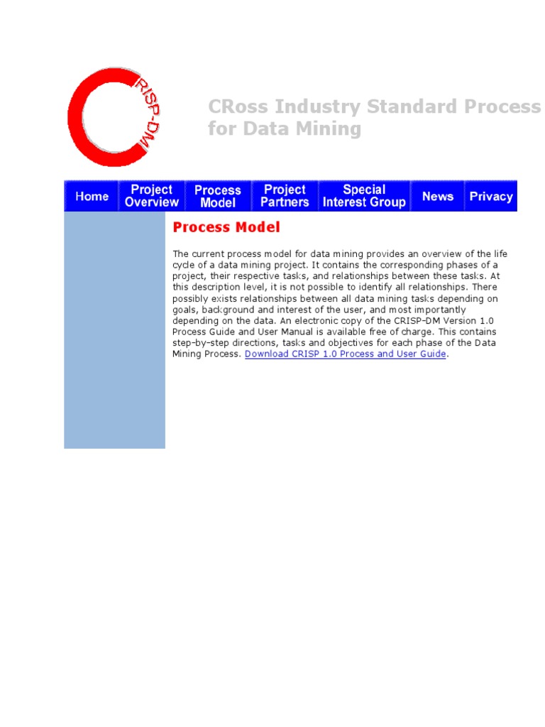 Cross Industry Standard Process For Data Mining | Download Free PDF ...