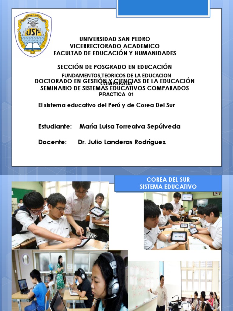 Educacion Corea Del Sur y Peru | PDF | Educación Secundaria | Educación primaria