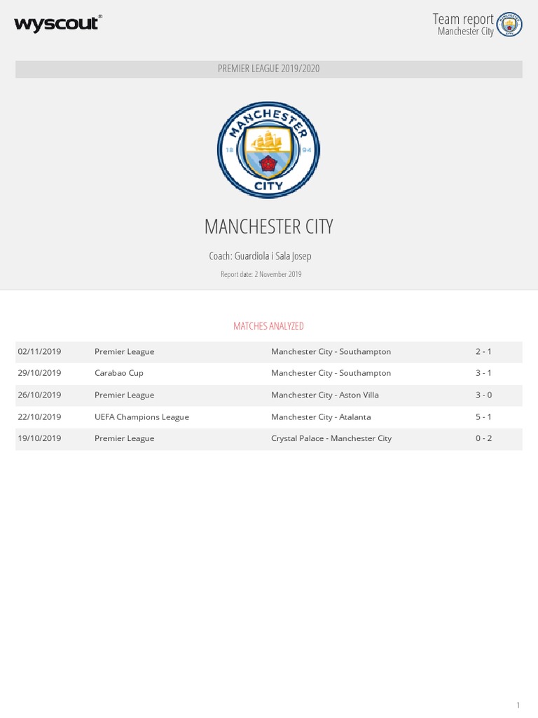 Manchester City FC | PDF | Premier League | Association Football Clubs