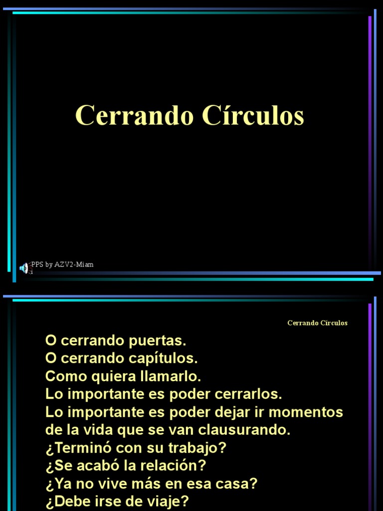 Cerrando Círculos en la Vida | PDF | Relaciones personales, crianza y ...