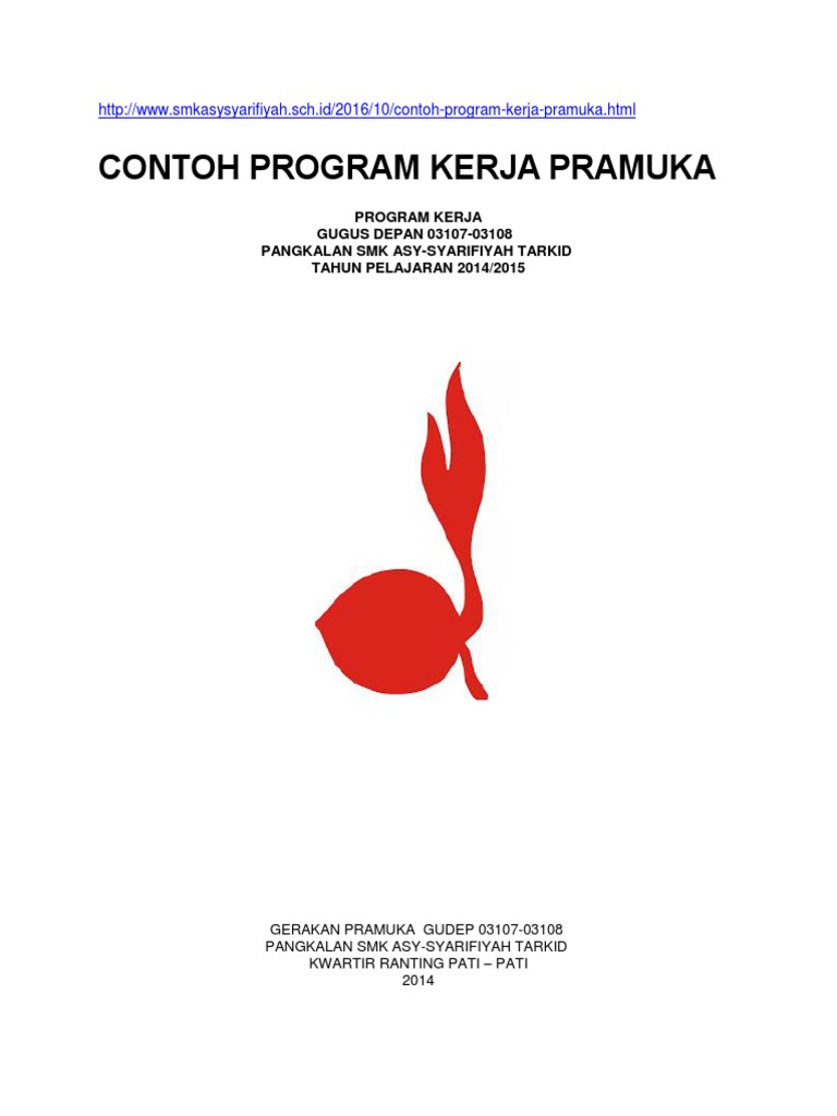 Contoh Program Kerja Pramuka | PDF