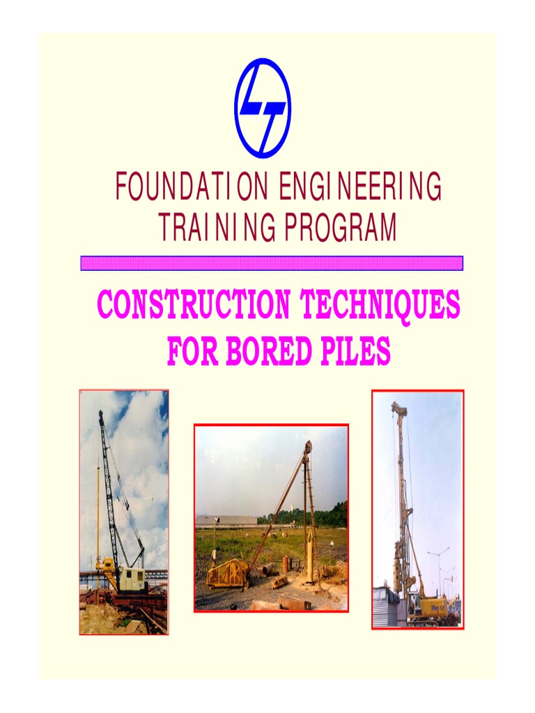 Bored Piling | PDF | Deep Foundation | Drilling Rig