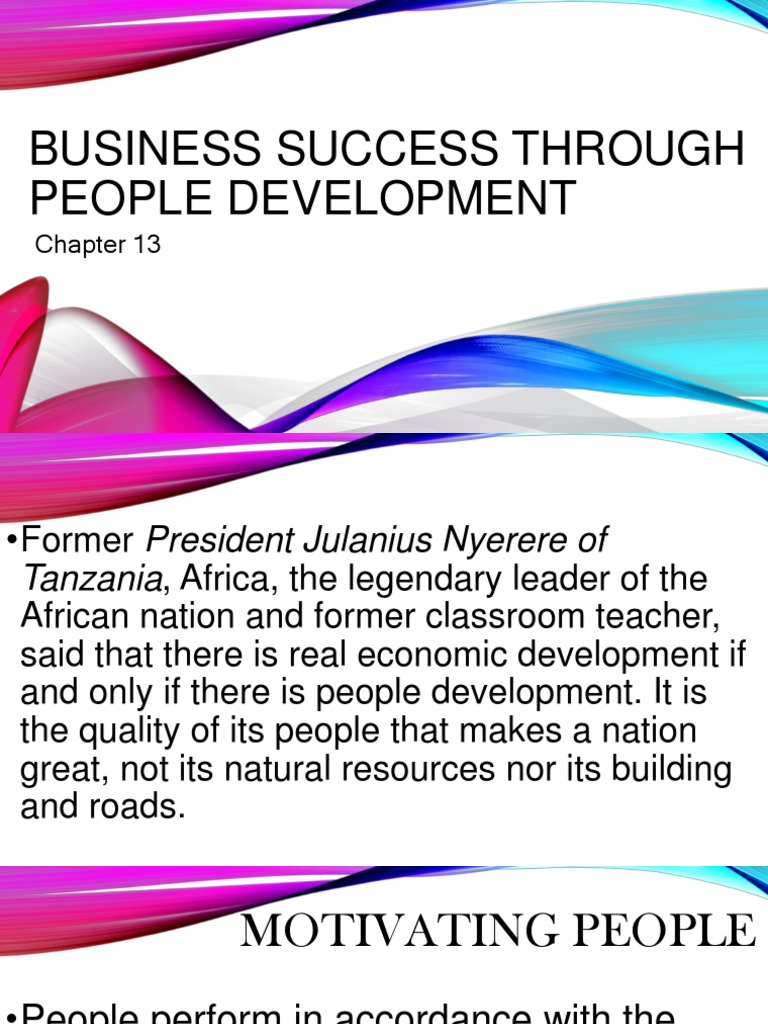 13 Business Success Through People Development | PDF | Reinforcement ...