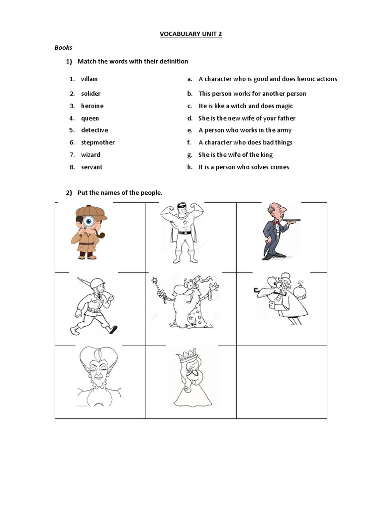 VOCABULARY UNIT 2 Books | PDF | General Fiction