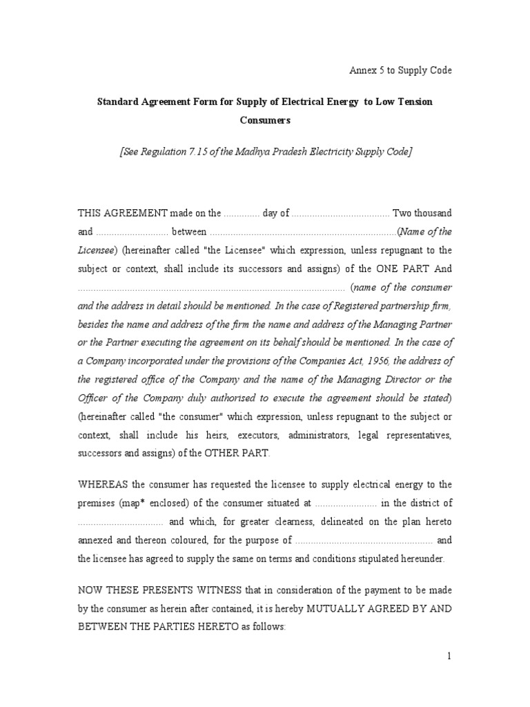 LT Agreement | PDF | Contractual Term | Tariff