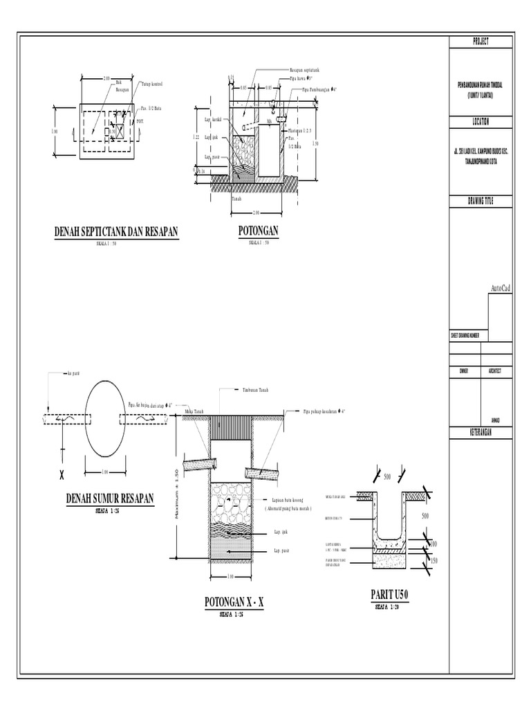 Denah Septic Tank | PDF