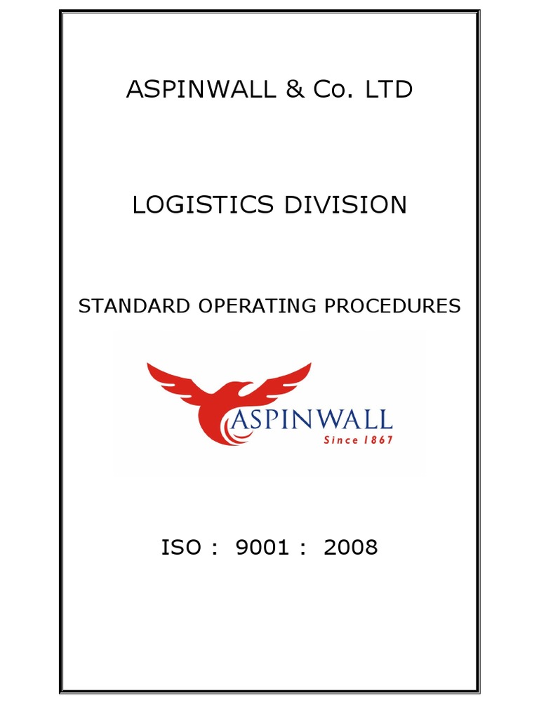 Sop Logistics Pdf Cargo Business