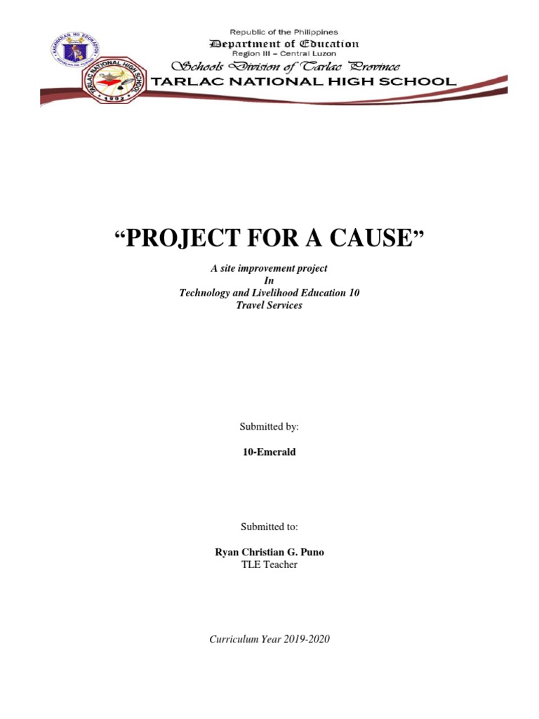 Project For A Cause Template 1 | PDF | Behavior Modification | Learning