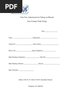Gate Pass Form | PDF