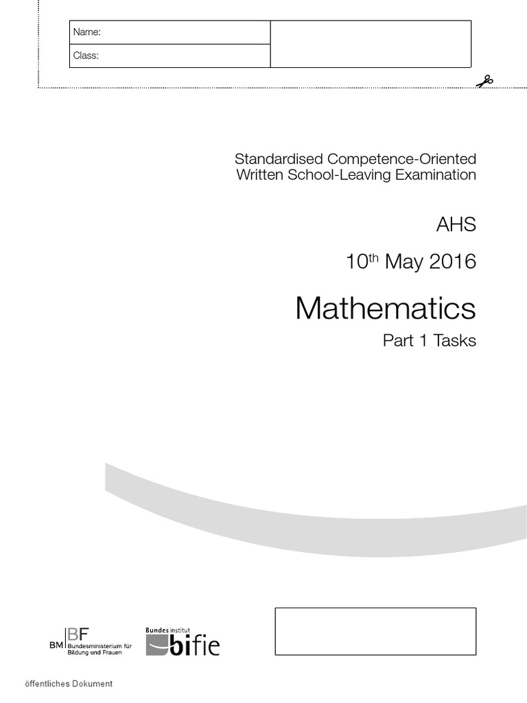 School Leaving Austrian Math | PDF | Confidence Interval | Function ...
