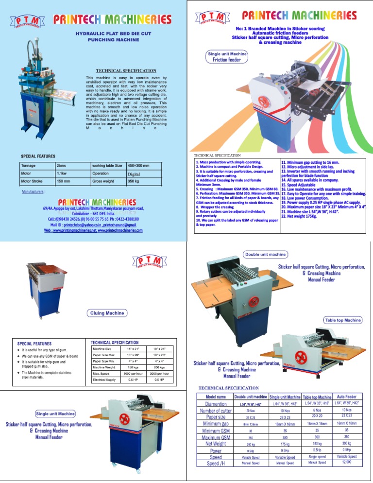 No: 1 Branded Machine in Sticker Scoring Automatic Friction Feeders ...