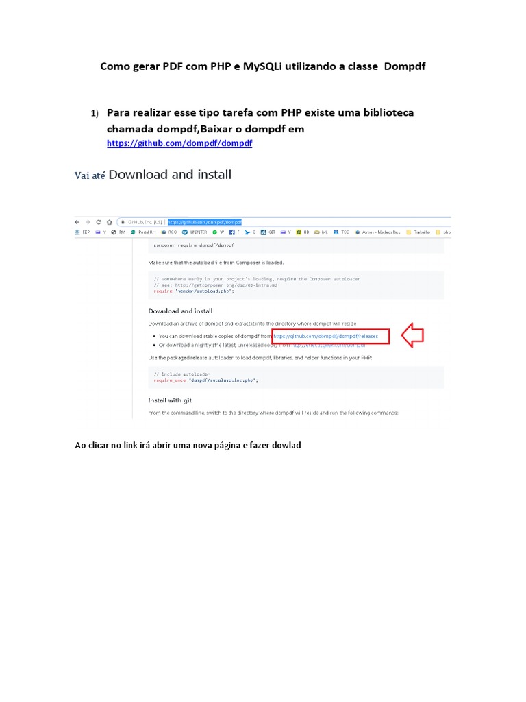 Como Gerar PDF Com PHP e MySQLi Utilizando A Classe Dompdf | PDF | Computadores | Tecnologia e ...