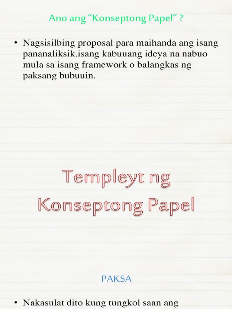 Ang Konseptong Papel | PDF