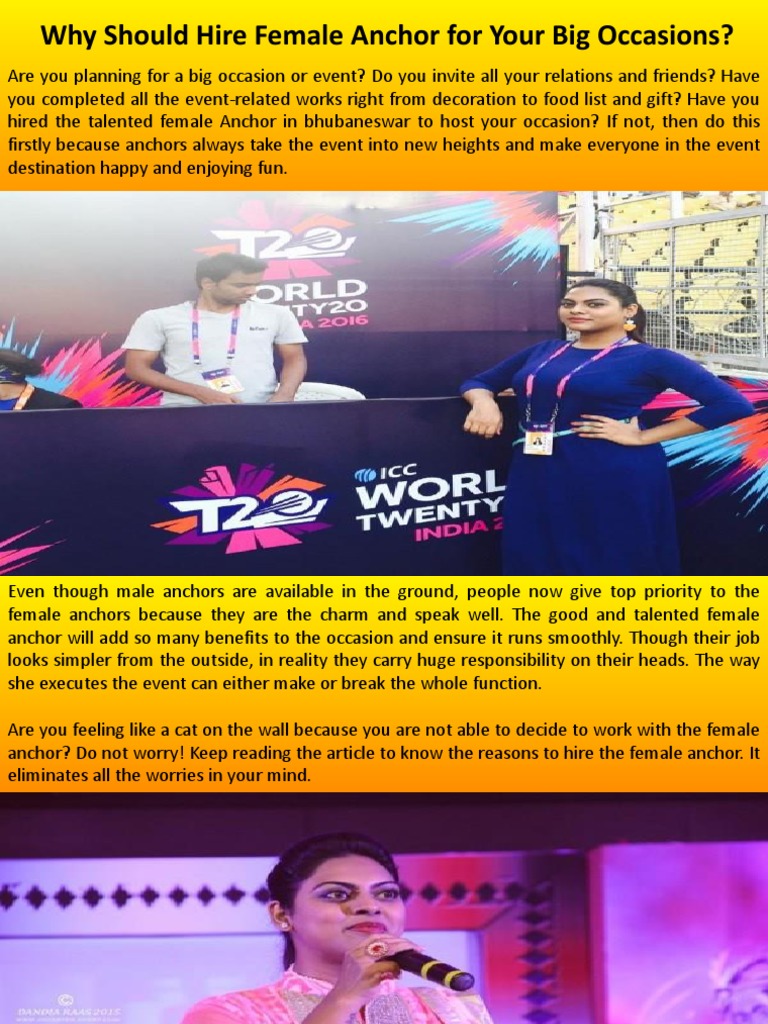 Why Should Hire Female Anchor For Your Big Occasions | PDF