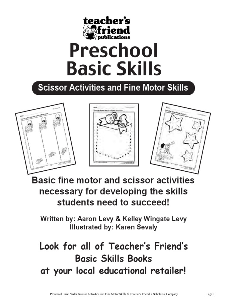Preschool Basic Skills Scissor Activities and Fine Motor Skills | PDF ...