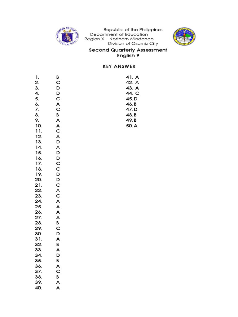 Esp 9 Answer Key | PDF