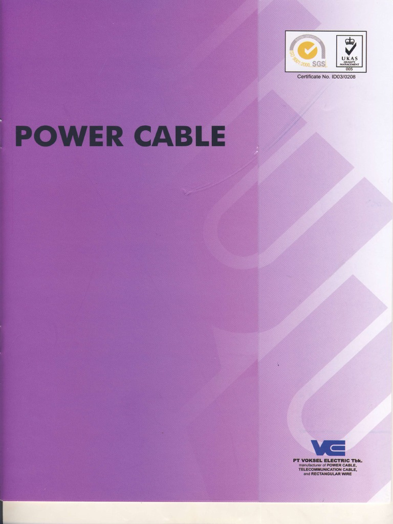 VOKSEL Power Cables | PDF | Electricity | Chemical Elements