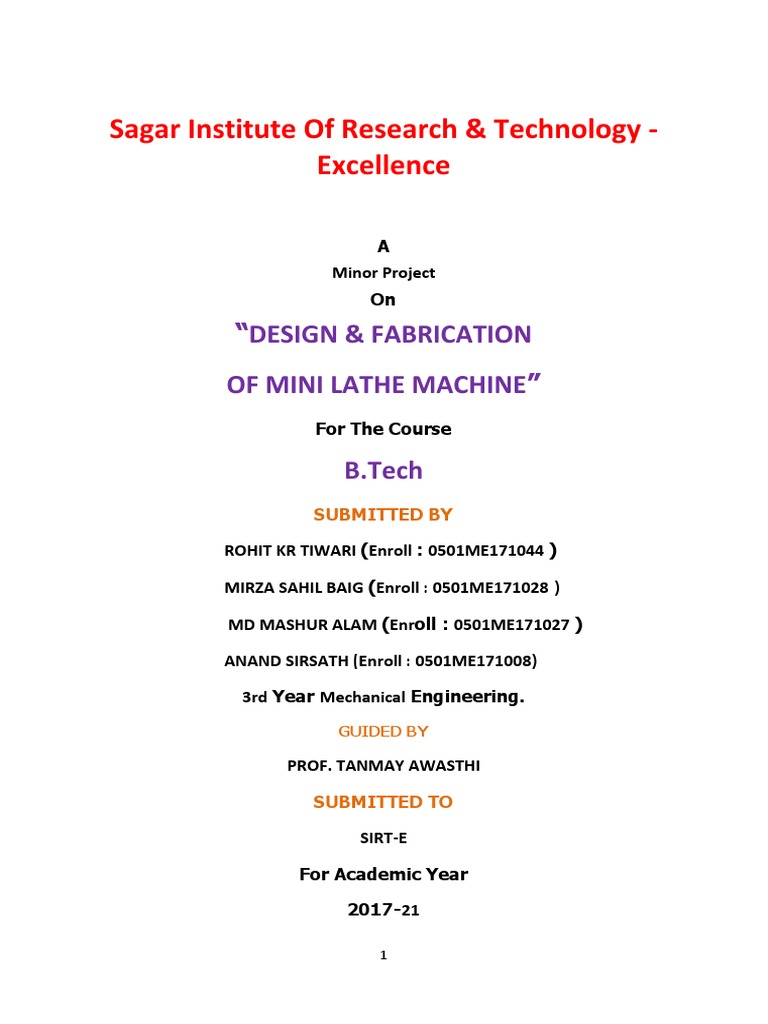 Sagar Institute of Research & Technology - Excellence: "Design ...