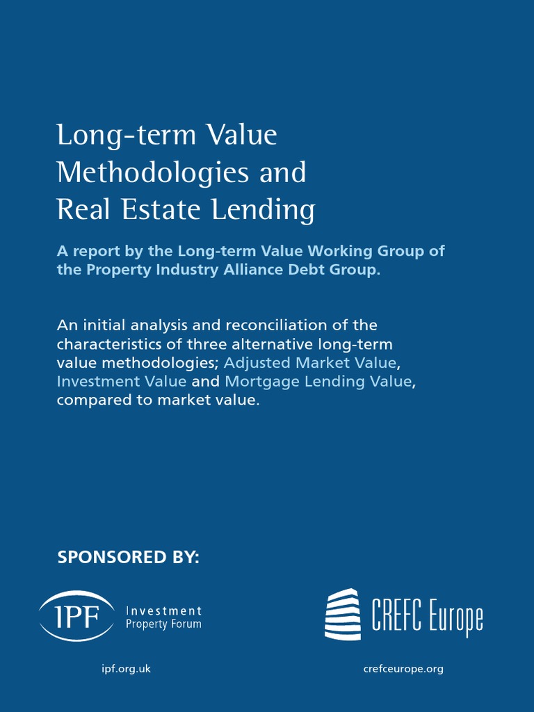 Long Term Value Methodologies and Real Estate Lending | PDF ...