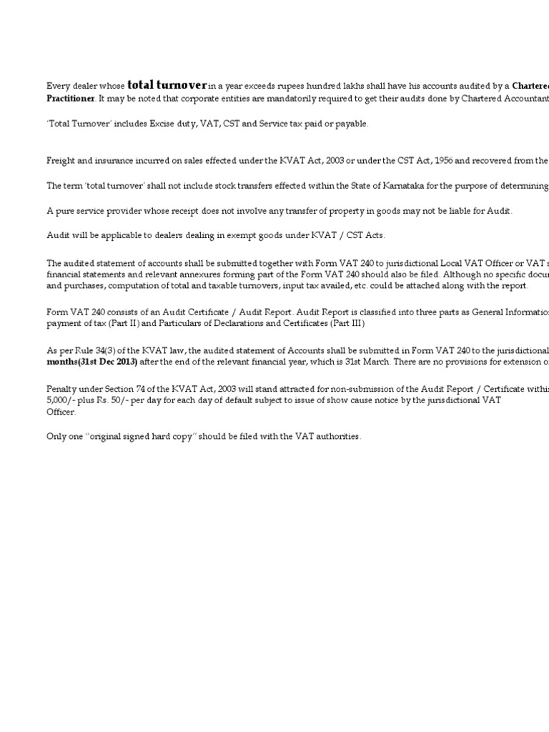 Checklist For KVAT | PDF | Value Added Tax | Debits And Credits