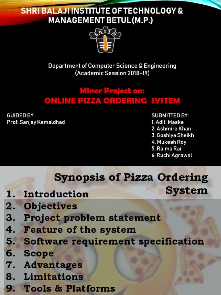 Online Pizza Ordering System PP T | PDF | Windows 10 | Internet