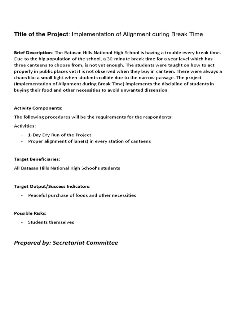 SSG Project Proposal