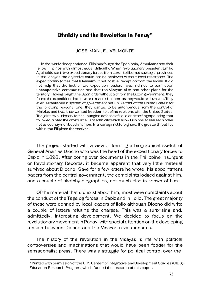 Ethnicity and The Revolution in Panay | PDF | Philippines
