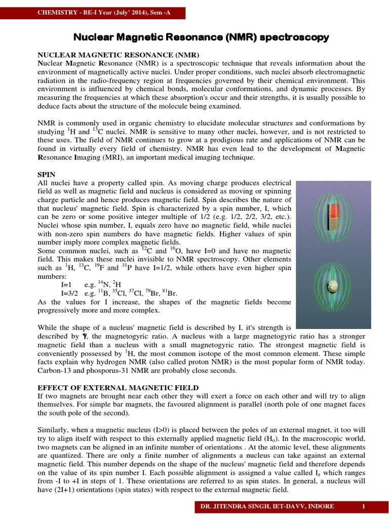 04 NMR Spectros | Unduh gratis PDF | Nuclear Magnetic Resonance | Nuclear Magnetic Resonance ...