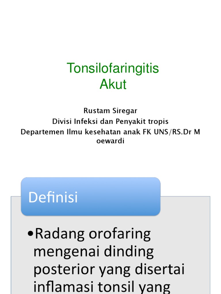 Tonsilofaringitis Akut | PDF | Sains & Matematika