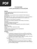 Grade 1 Mathematics Lesson Plan | PDF | Clock | Learning