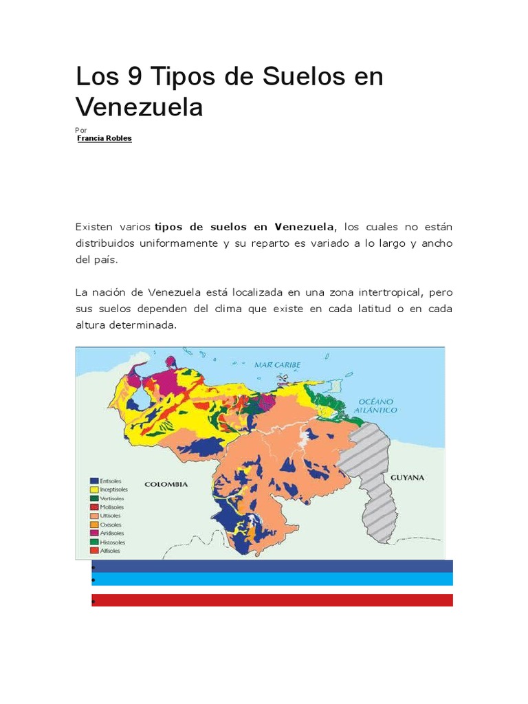 Los 9 Tipos de Suelos en Venezuela | PDF | Turba | Suelo