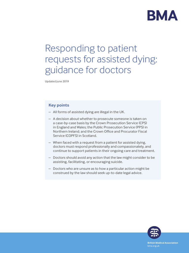 Responding To Patient Requests For Assisted Dying Guidance For Doctors ...