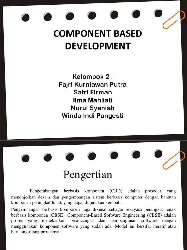 Component Based Development | PDF | Bisnis | Teknologi & Rekayasa