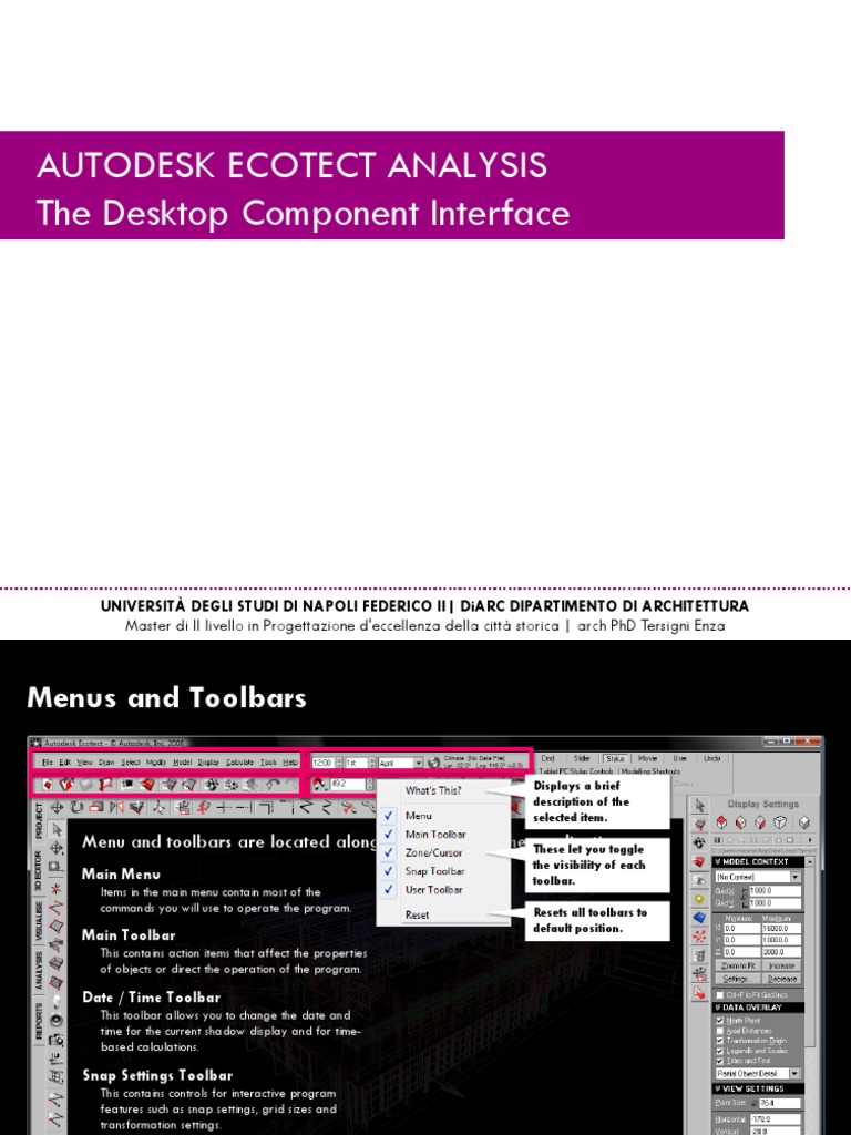 Tersigni Ecotect Analysis Desktop Interface | PDF | Icon (Computing ...