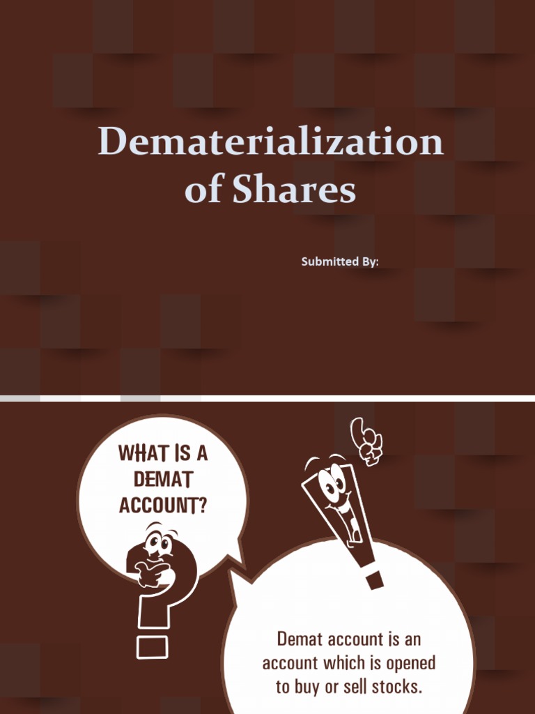 Understanding Dematerialization of Shares | PDF | Securities (Finance ...