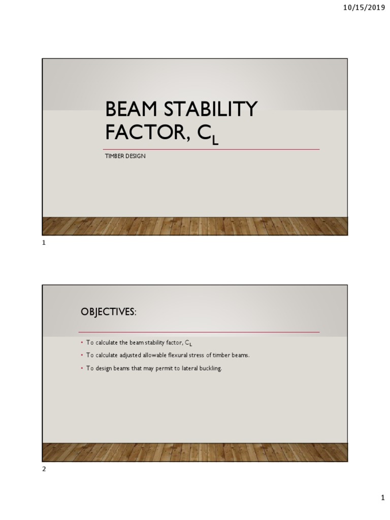 Beam Stability Factor | PDF
