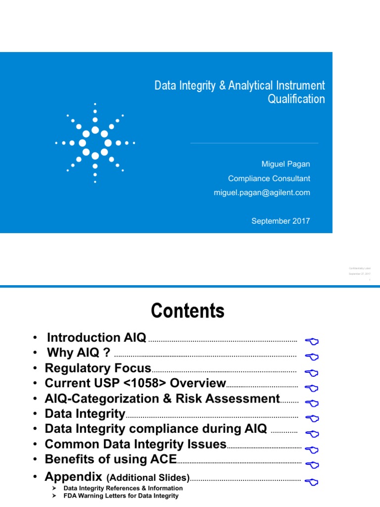 AIQ and Data Integrity Compliance Guide | PDF | Verification And Validation | Computing