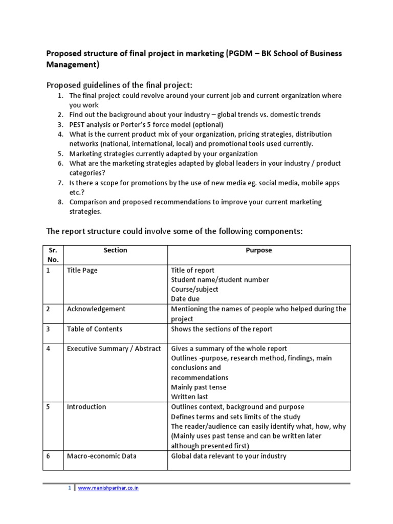 Marketing Project | PDF | Abstract (Summary) | Marketing