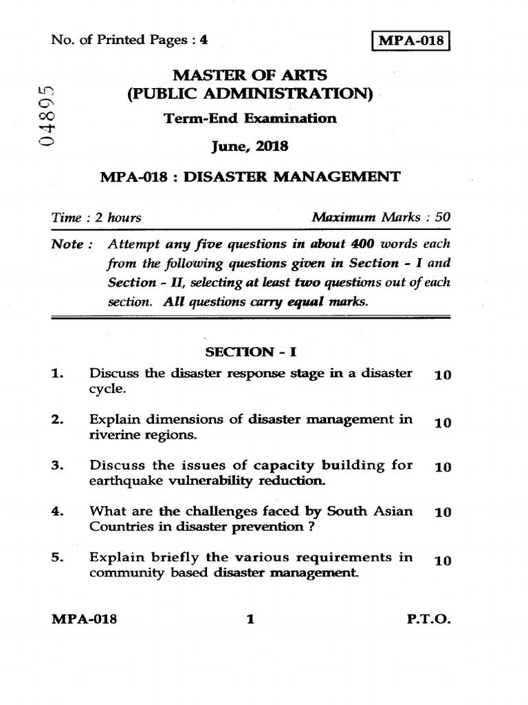 KR CC: I MPA-018 I Master of Arts (Public Administration) Term-End ... KR CC: I MPA-018 I Master of Arts (Public Administration) Term-End ...