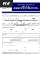 Formulario Registral N°1 Ley 27157 Propiedad Exclusiva | PDF | Propiedad | Derecho Civil (Common ...